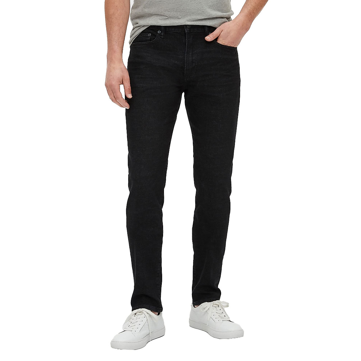 GAP Mens Slim Taper Fit Jeans, Washed Black, 36W x 30L US