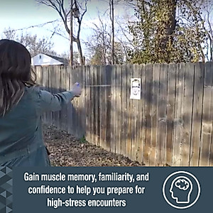 SABRE Self Defense Spray, 3-in-1 Formula Contains Max Strength Pepper Spray, CS Military Tear Gas & UV Marking Dye, Quick Release Key Ring for Easy Carry, Finger Grip for More Accurate Aim, 0.54 fl oz