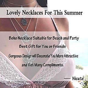 Nicute Rhinestone Long Necklace Jewelry Sparkly Crystal Choker Necklaces Sexy Beach Necklace Chain for Women (Gold)