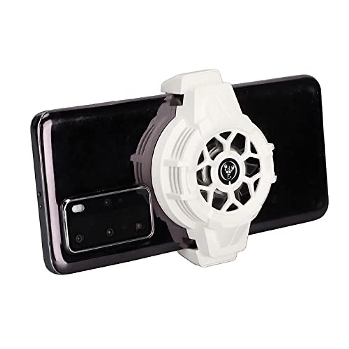 Phone Cooler,Ultra Quiet Cell Phone Radiator with Full Color LED Lights, USB Charging Cable and a High Speed Fan for 2.56in-3.34in (Width) Mobile Phones(White)