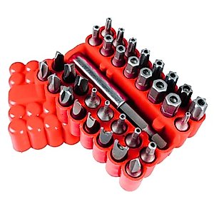 ARTESIA TOOL 33 Pc Security Bit Tamper Proof & Resistant Set | Chrome Vandium Construction | Includes SAE Hex, Metric Hex, Star Bits, Torq, Spanner, and Triwing for Multi-Purpose Use