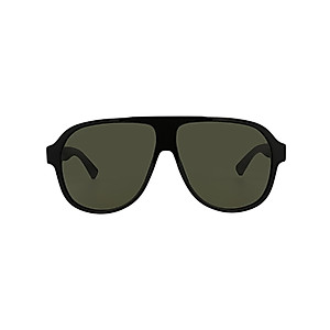 Gucci Urban Oversized Sunglasses, Lens-59 Bridge-11 Temple-145, Black / Green / Black
