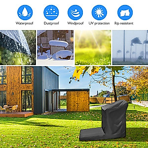 Iptienda Treadmill Cover, Folding Treadmill Cover with Zipper, Dustproof and Waterproof Cover Fit for Exercise Sports Running Machine Equipment, Perfect for Indoor or Outdoor Use, Black