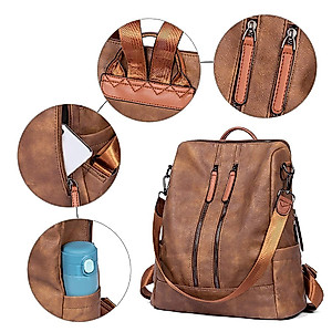 CLUCI Women Backpack Purse Fashion Bundles with Leather Wallets Large Clutch Ladies Long