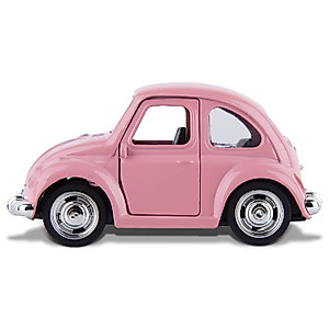Berry President Die Cast Alloy Beetle Car Model, 1:36 Pullback Toy Vehicle with Opening Doors, Vintage Classic Car Toys for Kids and Adults