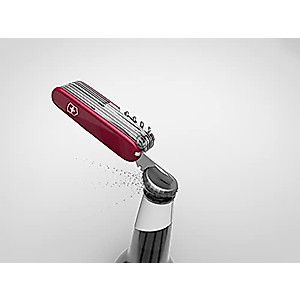 Victorinox Picknicker Swiss Army Knife, 11 Function Swiss Made Pocket Knife with Large Blade, Corkscrew and Bottle Opener - Red