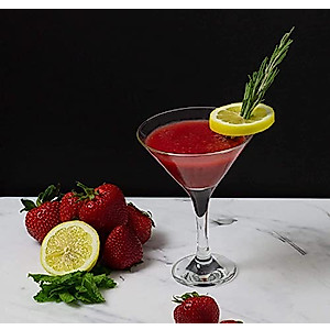 epure Milano Collection 4 Piece Stemmed Martini Glass Set - For Drinking Martinis, Manhattans, Vodka, Gin, and Cocktails (Martini Glass (6 oz))