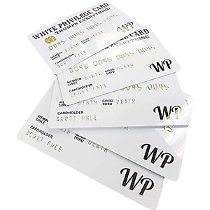 NC 5PCS WP Fake Credit Card, 3D PVC White Business Wallet Cards Birthday Gifts, Funny Card for Christmas (5PCS, White)