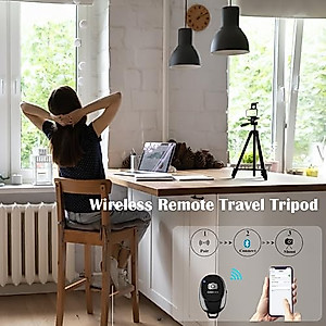 KINGJUE 71'' Camera Phone Tripod & Selfie Stick Compatible with Canon Nikon DSLR All Cell Phones with Universal Tablet Phone Holder Remote Shutter Bubble Level and Carry Bag Max Load 6.6LB
