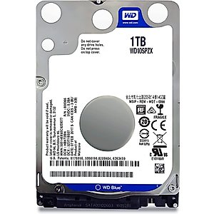 WD Blue 1TB Mobile Hard Disk Drive - 5400 RPM SATA 6 Gb/s 128MB Cache 2.5 Inch 7mm - WD10SPZX WD Recertified (Renewed)