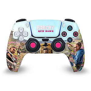Head Case Designs Officially Licensed Far Cry Twins Couch New Dawn Key Art Vinyl Faceplate Sticker Gaming Skin Decal Cover Compatible With Sony PlayStation 5 PS5 DualSense Controller