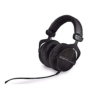 beyerdynamic DT 990 PRO Studio Headphones (Ninja Black, Limited Edition) Bundle with Hard Shell Headphone Case (2 Items)
