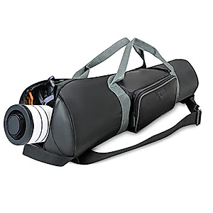 USA Gear Refractor Telescope Case - Holds Telescopes/Tripod 21 to 35 inches - Adjustable Extension, Storage Bag Pocket, and Strap - Compatible with ToyerBee, Gskyer, Celestron Telescope Bags and Cases