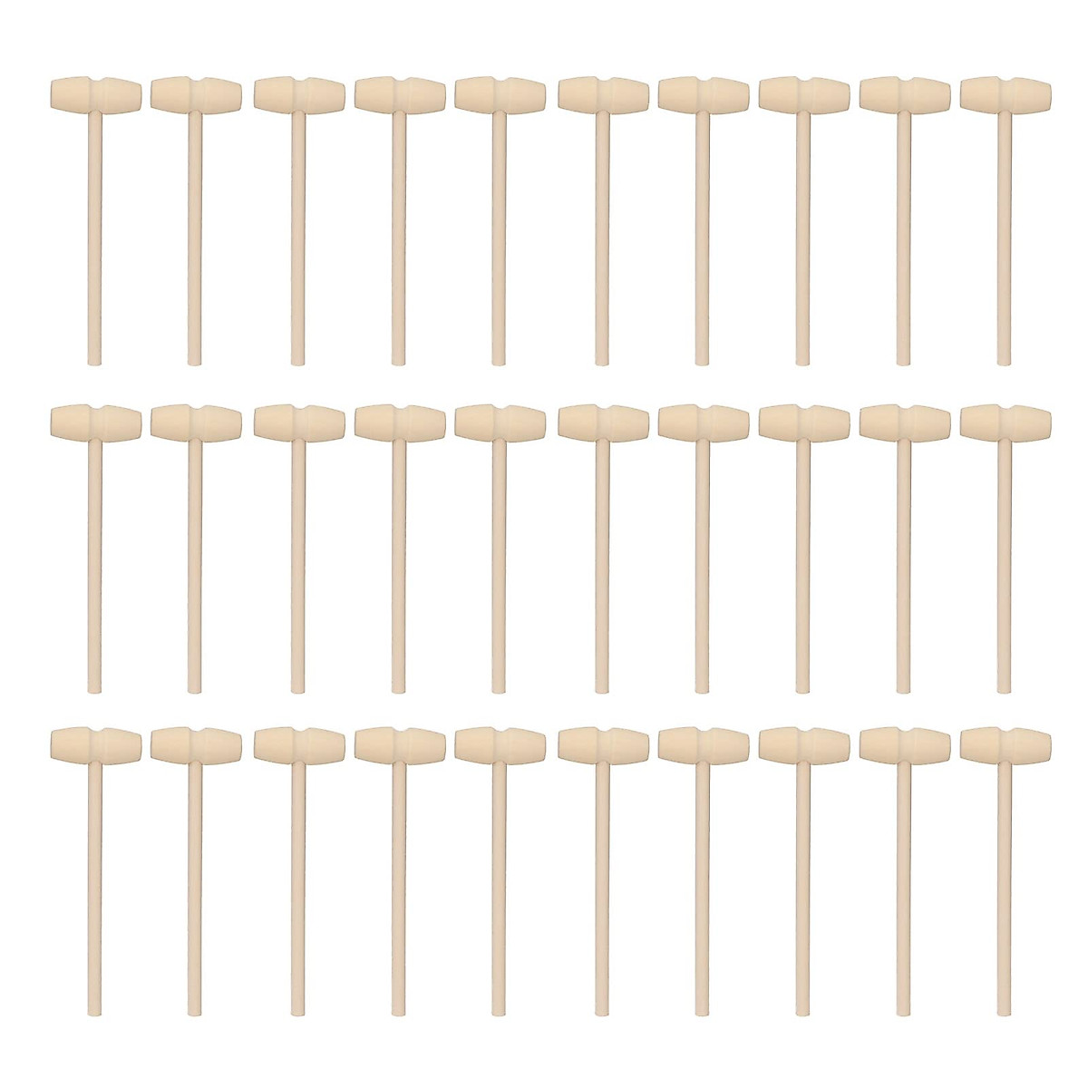 30pcs Mini Wooden Crab Lobster Mallets Seafood Shellfish Crab Hammer Craft Toys for Kids Wooden Mallets Breakable Heart Hammer for Chocolate Heart
