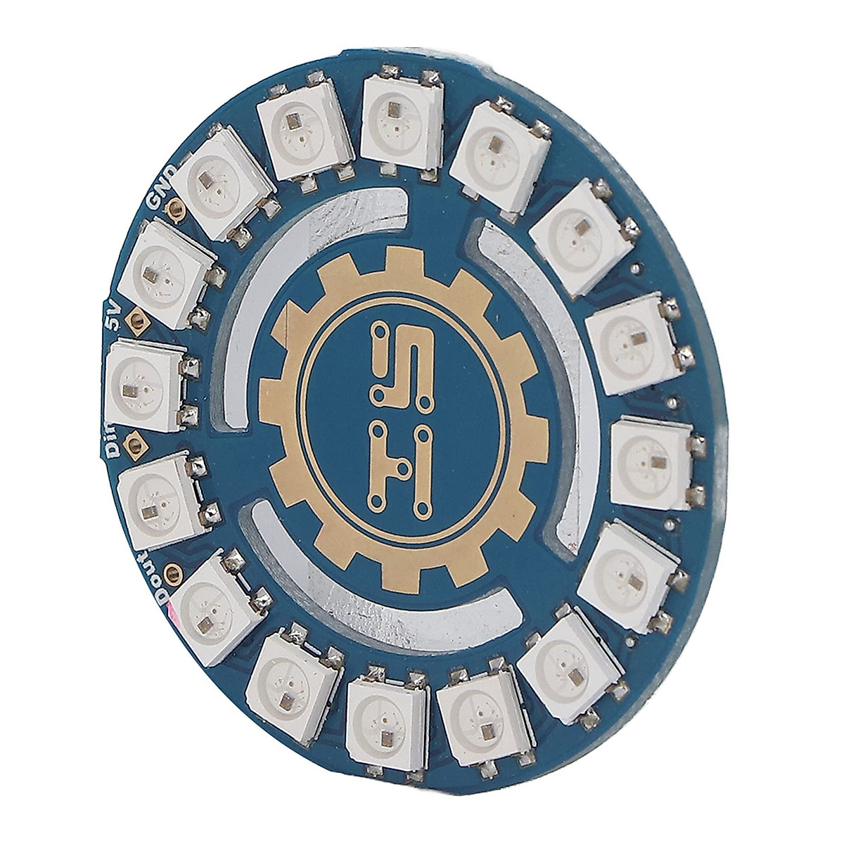 LED Ring Lamp Board, Ring RGB LED 5V 2 Pcs for Lighting Electrical and Engineering