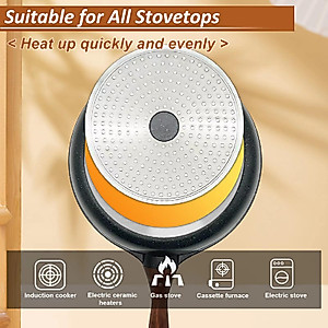 Frying Pan Nonstick Wok Pan, Aneder Woks and Stir Fry Pans 11 Inch Skillet for Electric,Induction and Gas Stoves