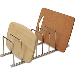 FitWell Kitchen Bakeware Organizer,Plate Racks,Rack for Plastic Lids,Cutting Boards,Cookie Sheets,Pots & Pans Holder,Compact Kitchen Storage,Cabinet Organizer