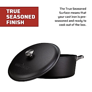 Camp Chef Heritage Cast Iron Dutch Oven 12 - Dutch Oven Pot with Lid for Indoor & Outdoor Cooking - 12" Dutch Oven - 7 Quarts