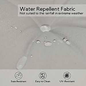 Alurzio Bench Cushion for Indoor Outdoor Furniture, 51.2X19.7Inches,1 Pack, Window Seat Cushions,Thick Patio Bench Cushion with Ties, Machine Wash and Dryer, Durable,Tufted,Light Gray