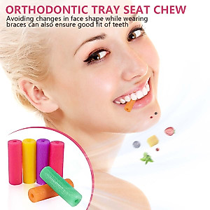 KISEER 48 Pcs Colorful Orthodontic Aligner Chewies for Aligner Chompers Aligner Trays Seaters, 6 Color