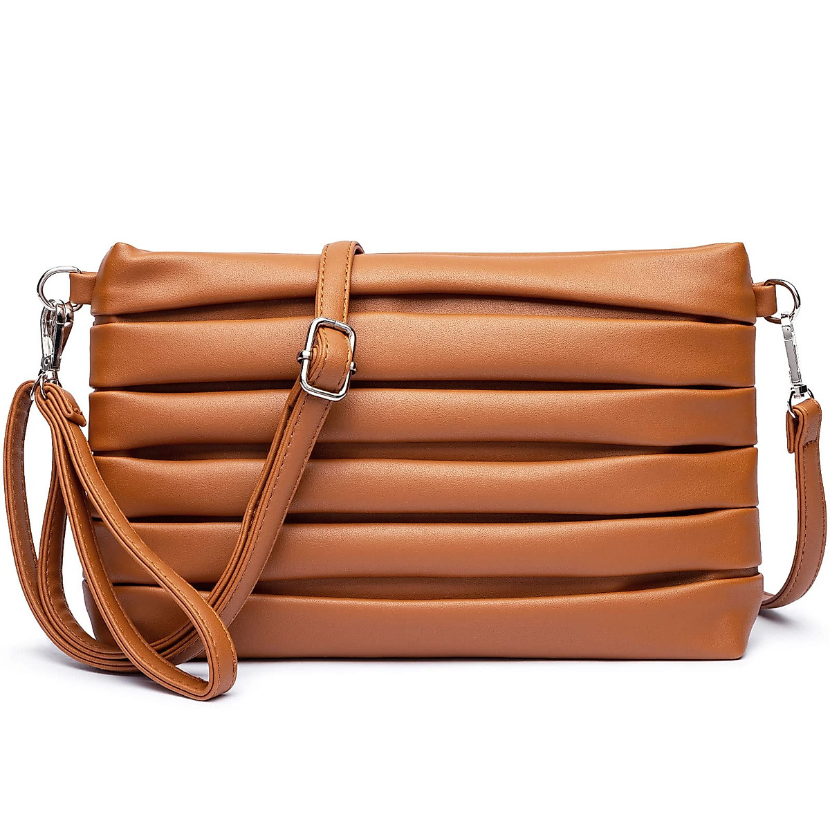 Small Crossbody Shoulder Bag for Women, Trendy Simple Shoulder Purses, Clutch Wallet with Wristlet Strap…