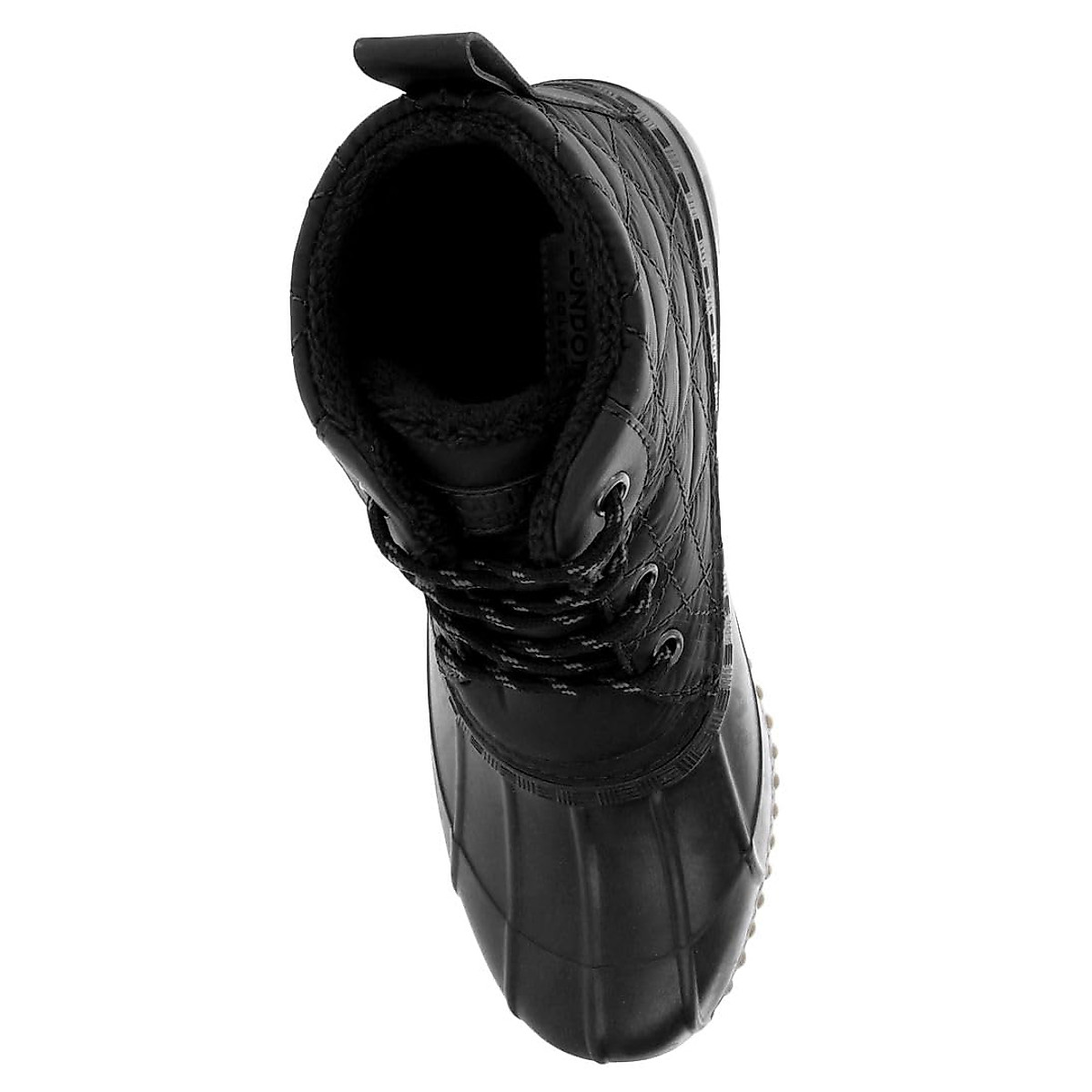 LONDON FOG Womens Winley Nylon Quilt Duck Boot black 7