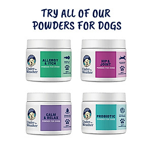 Under the Weather Pet Joint and Hip Powder for Dogs | Vet Formulated Dog Supplements with Glucosamine Antioxidants & Chondroitin for Strong Overall Joint Health | Promotes Good Mobility & Flexibility