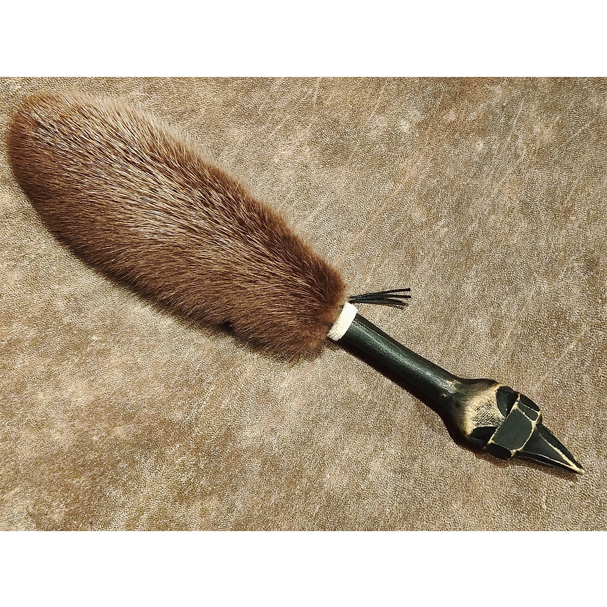 Beater Shamanic Black for tambourine Siberian Shamanic Drum Frame drum Mallet Handcrafted