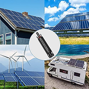 PRECIHW 30A PV Fuse Connector, Solar Fuse Holder, in-Line Solar Fuse Connector, IP68 Waterproof 1000V Male and Female Solar Fuse Connector, 30 Amp Fuse for Solar System