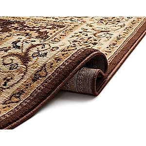 Well Woven Darya Brown Modern Sarouk Area Rug Updated Traditional Persian Style (5'3" x 7'3")