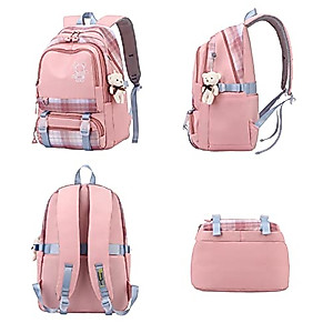 taimowei Kawaii Middle School Cute Back to School Large Capacity College Aesthetic Backpack for Teen Girls (Blue-d)