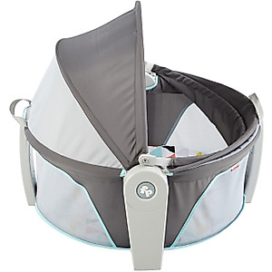 Fisher-Price Portable Bassinet and Travel-Play Area with Baby Toys, Indoor and Outdoor Use, On-the-Go Baby Dome, Windmill