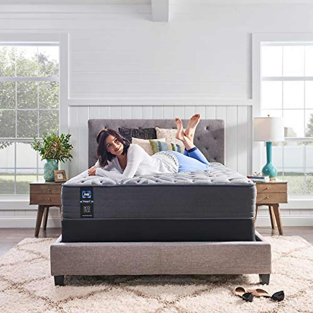 Sealy Posturepedic Plus, Tight Top 13-Inch Medium Mattress with Surface-Guard-California King, Grey