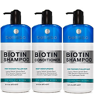 BELLISSO Biotin Shampoo and Conditioner Set and Biotin Shampoo