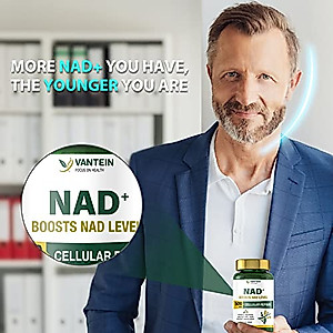 vantein NAD Supplement 500MG, Supports Skin Health, Healthy Aging, Boost NAD Levels, Muscle Health, Promotes Immune