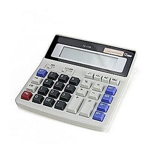 MJWDP 12 Digit Desk Calculator Large Buttons Financial Business Accounting Tool Big Buttons Keyboard Touching for Office School
