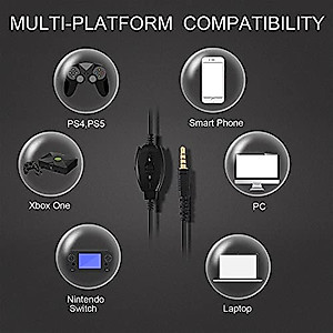 Headset for PS5 Games,PS4,Xbox,PC, Kids Headphones with Mic for School Supplies,Gaming Headphones Wired,Headphones with Microphones,Gaming Headphones for PS4 Headset with Mic