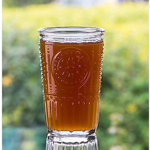 Bormioli Rocco Romantic Set Of 6 Tumbler Glasses, 11.5 Oz. Clear Crystal Glass, Made In Italy.