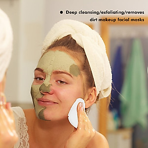 50 Pcs Compressed Facial Sponges Facial Makeup Sponge Natural Cosmetic Spa Sponges for Women Cleansing, Exfoliating Mask, Makeup Removal, Dead Skin, and Dirt, Travel Essentials(White)