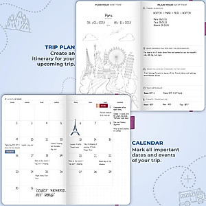 Clever Fox Travel Journal Pocket – Vacation & Road Trip Itinerary Planner Organizer & Traveling Memory Diary – Small Traveler Notebook (Periwinkle)