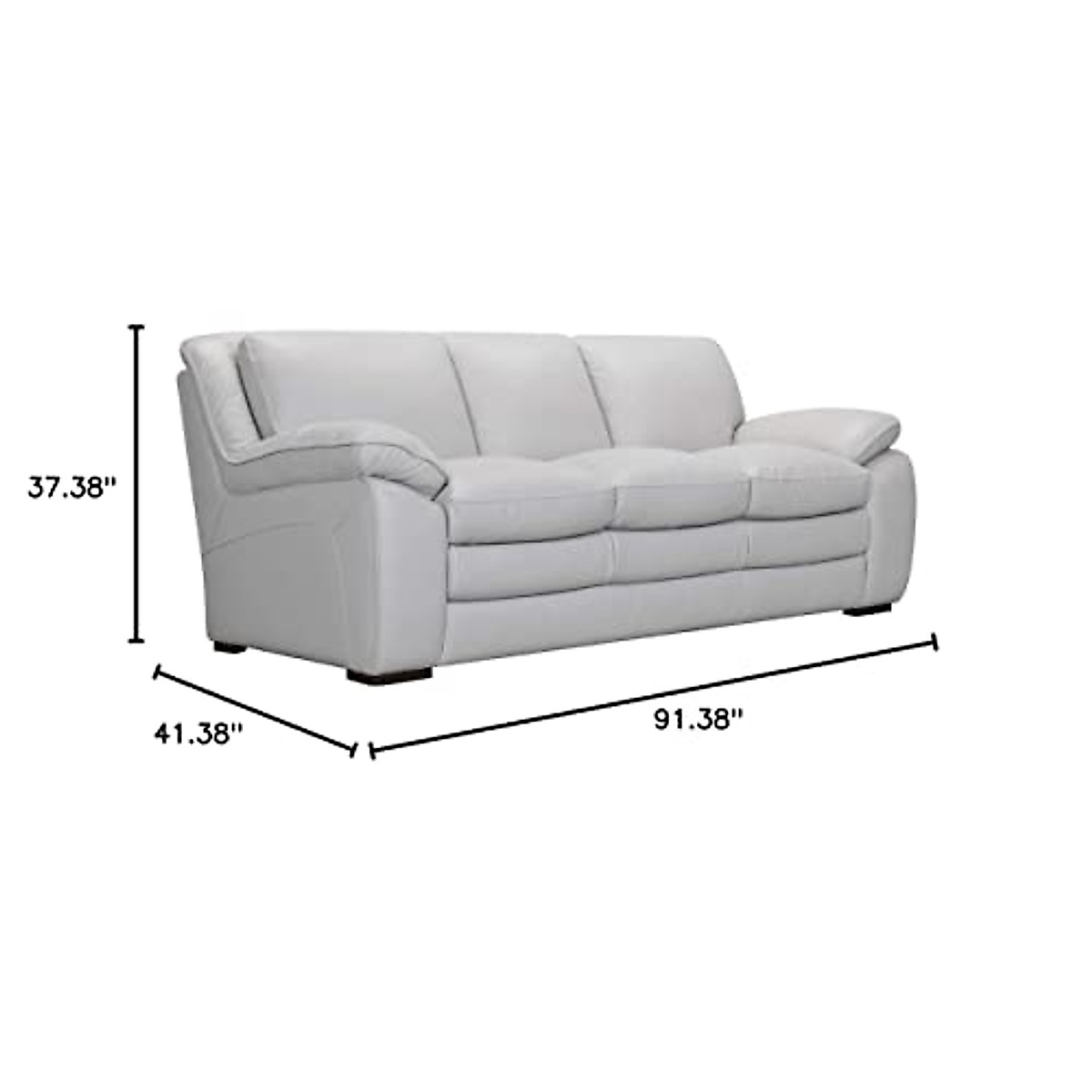Armen Living Zanna Sofas, 91.38" W, Dove Gray