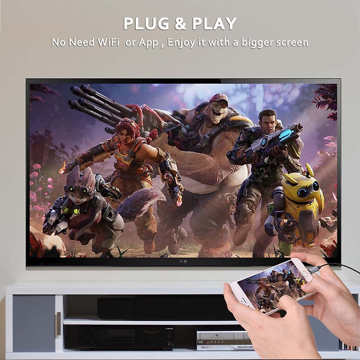 QuadriValue USB-C to DisplayPort Adapter, Thunderbolt 3, 6FT Long, DP 1.4, Compatible with Samsung Galaxy S20, LG G8, OnePlus 7 Pro, HTC U11+ and More