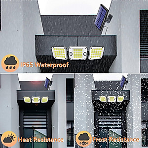 Solar Light for Outside,Solar Security PIR Motion Lights Outdoor Bright Flood Wall 270°Spotlights 2400mAh & Wireless Dual Sensor, Waterproof Lighting for Garden Yard Patio(2Pack Integrated)