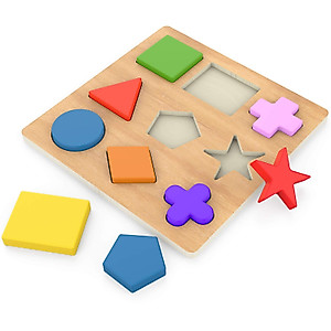 Kimuvin Wooden Number Puzzles, Preschool Educational Learning Board Toys for 3 4 5 Years Old Kids Toddlers