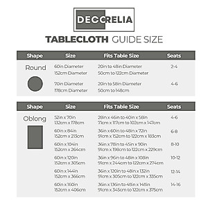 Decorelia Wrinkle-Free Oblong Table Cloth Decoration for Birthday, Waterproof Outdoor Picnic Linen Table Covers for Camping, Party, and Wedding (Rectangle, 60 x 104 Inch (8-10 Seats), Dark Grey)
