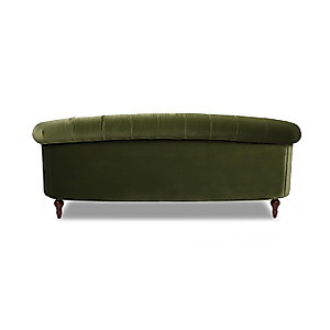 Jennifer Taylor Home La Rosa Victorian Chesterfield Tufted Sofa, Olive Green Performance Velvet