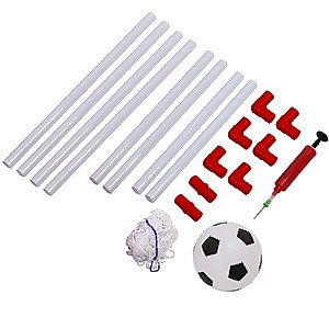 Restokki Little Easy Football Soccer Hoop Set, Game Indoor Outdoor Sport Toys for Backyard Fun Summer Play, Goal with Net, for Kids, Toddlers, Boys Girls (106cm)