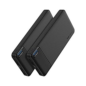 AsperX 2-Pack 10000mAh USB C Output Portable Charger Power Bank Fast Charging, Portable Phone Charger External Battery Pack for iPhone, Samsung, Google LG and Heated Vest