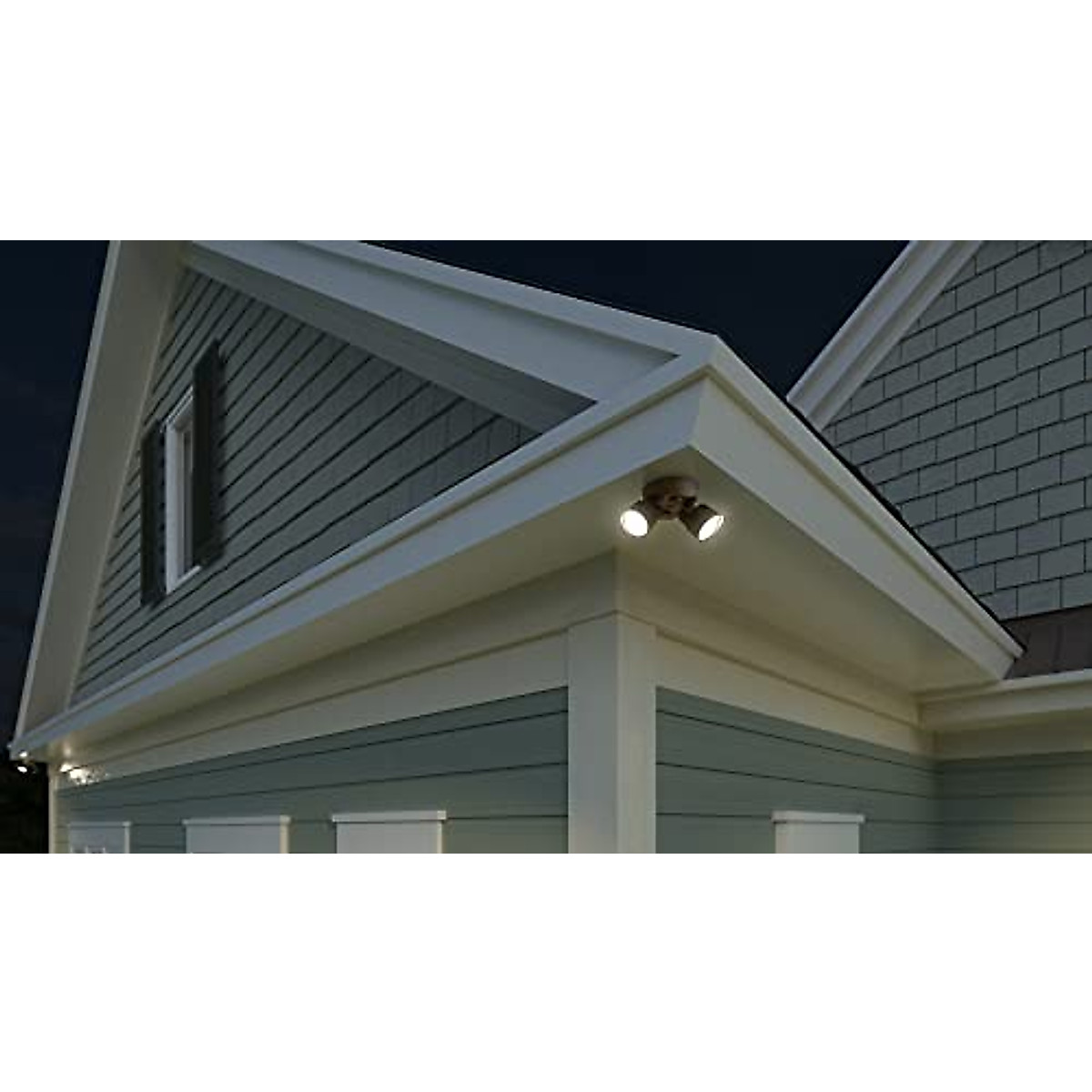 Lithonia Lighting HGX LED 2RH 40K 120 DDB M2 HomeGuard Security Flood Lights 2750 Lumens, 2-Light, No Sensor, Dark Bronze