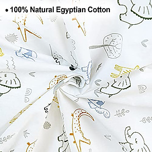 PHF 100% Cotton Crib Sheets Fitted 2 Pack, Soft Breathable Comfortable Baby Sheet Set for Boys Girls Neutral, Premium Crib Sheets Fits Standard Crib and Toddler Mattress 28in x 52in, Woodland Animals